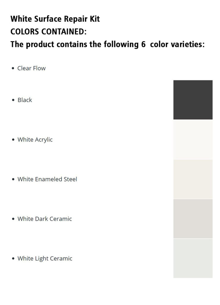 WHITE SURFACE. STONE & TILES REPAIR KIT - Singapore, Dubai, Malaysia ...